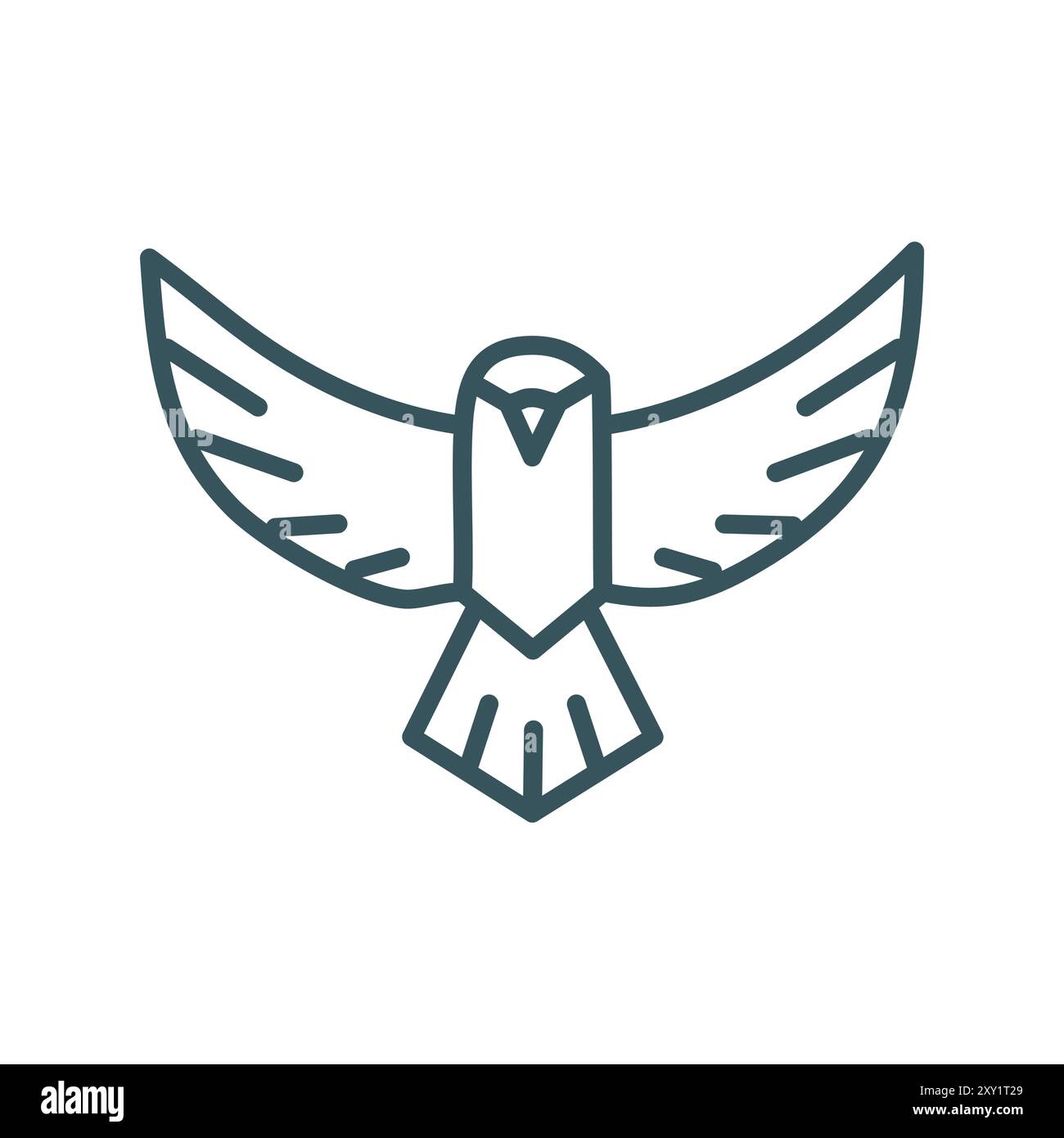 Bird with outstretched wings Stock Vector Images - Alamy