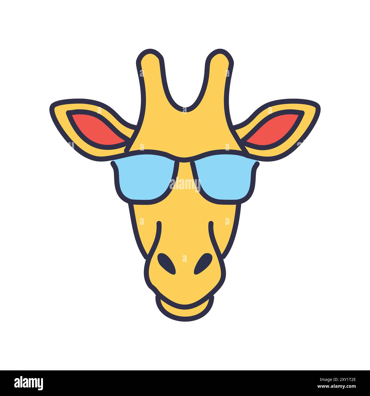 Cool giraffe with sunglasses. A cartoon giraffe wearing sunglasses ...