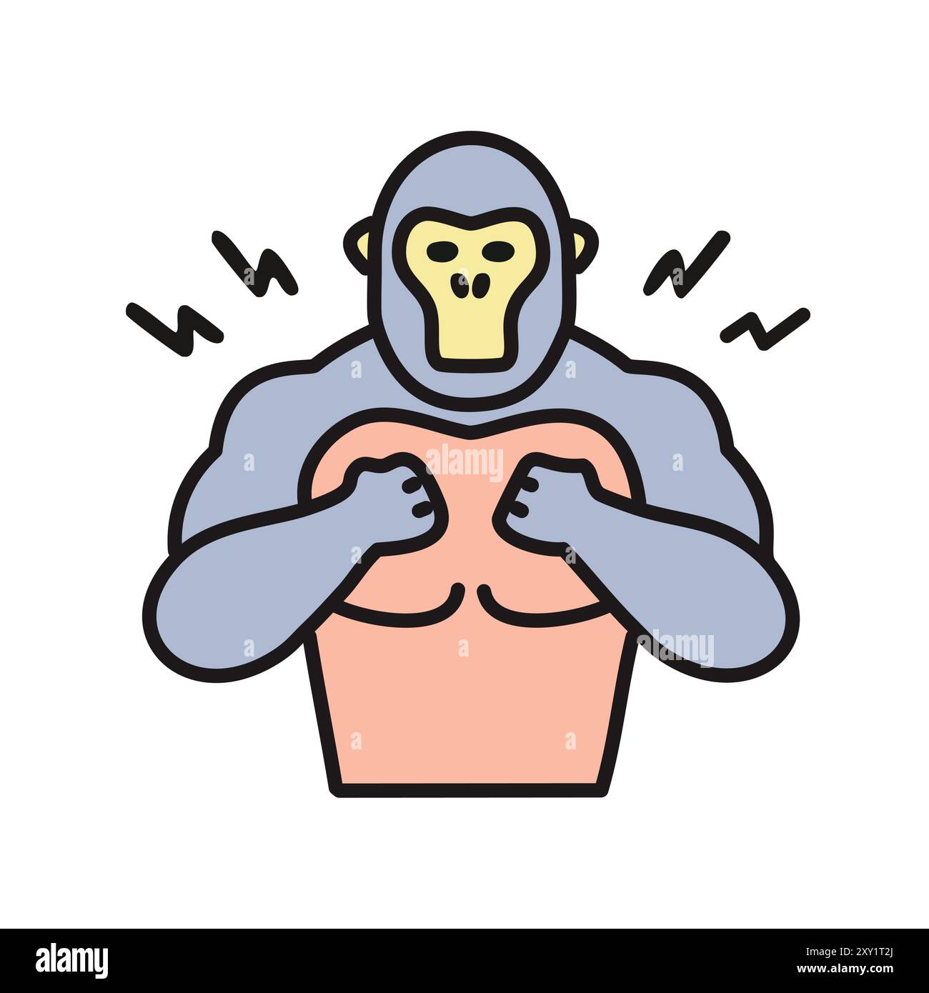 Gorilla chest Stock Vector Images - Alamy