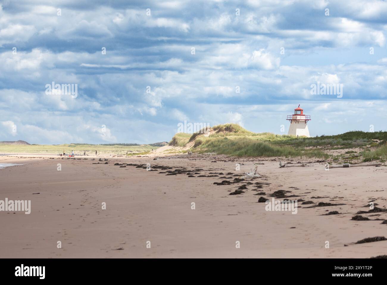 St. Peters Harbour Light is a lighthouse on St. Peter's Bay, Prince Edward Island, Canada Stock ...
