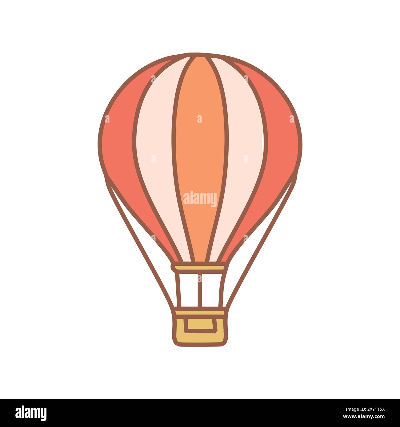 Hot air balloon illustration. Simple vector illustration of a hot air ...