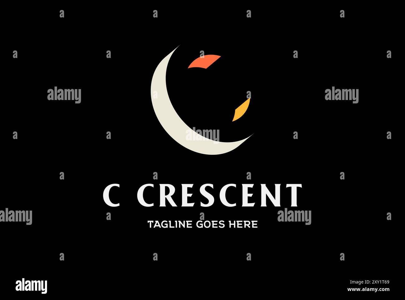 Simple Minimalist Initial Letter C for Crescent Moon Logo Design Vector ...