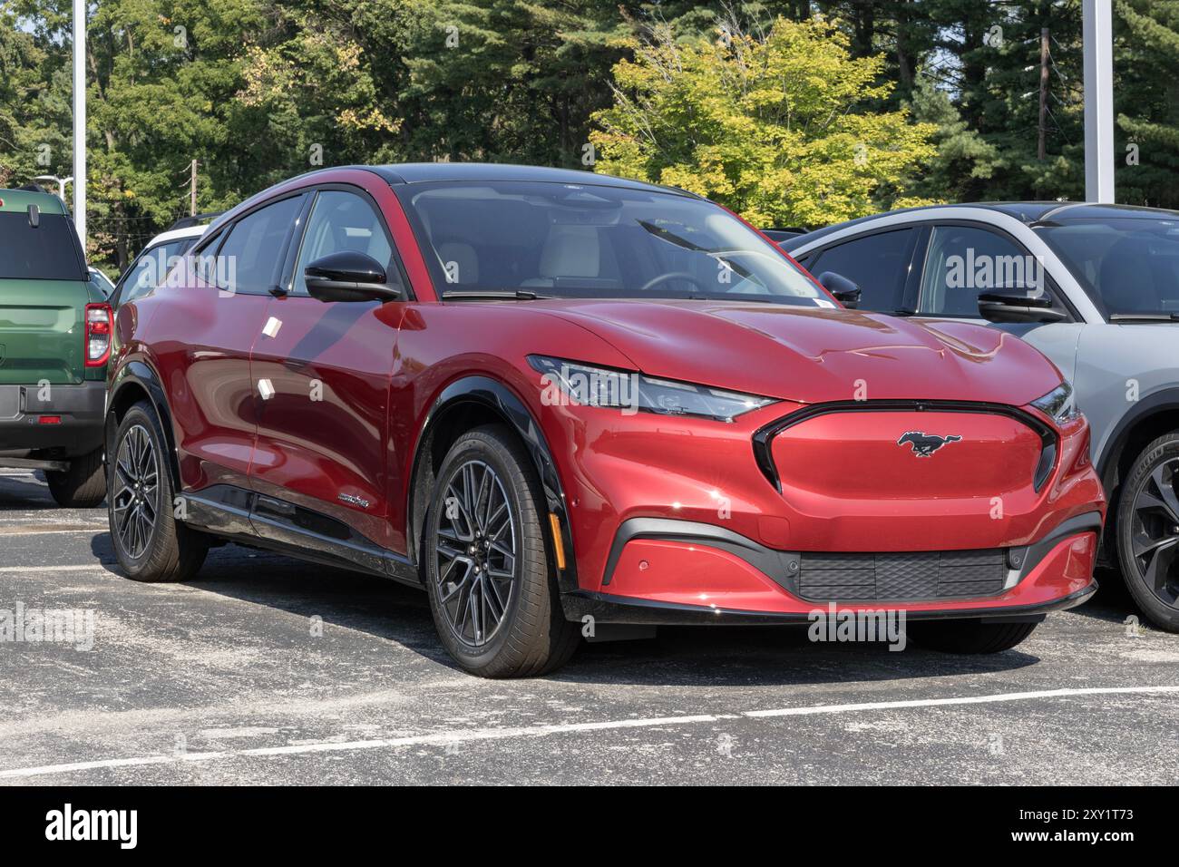 Indianapolis - August 25, 2024: Ford Mustang Mach-E Premium display ...