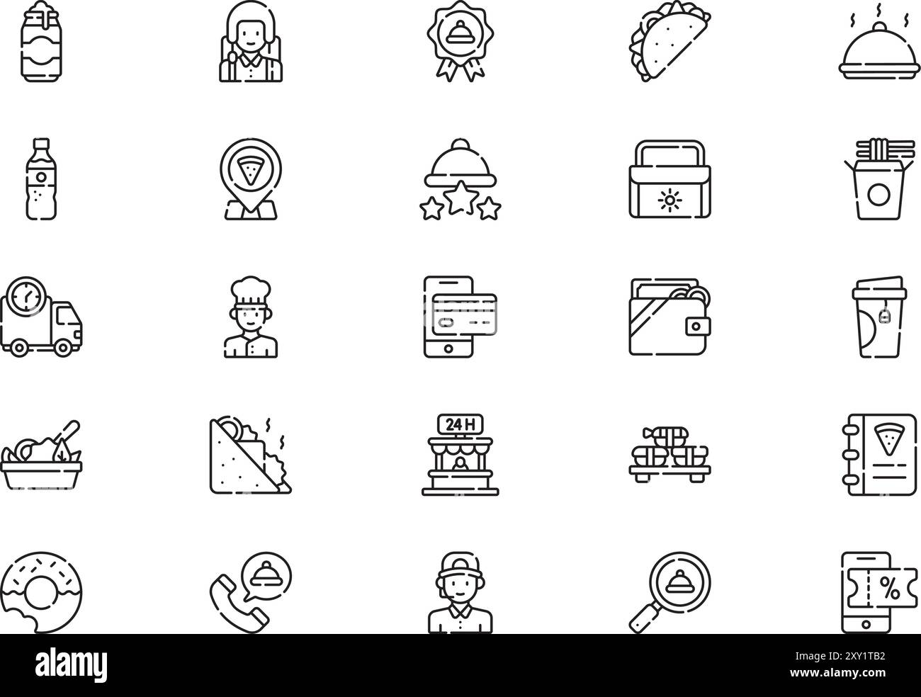 Take away icons collection is a vector illustration with editable ...