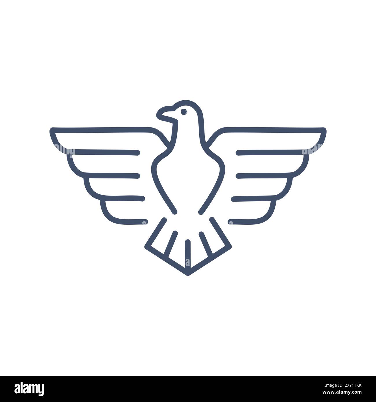 Line art eagle symbol design. A simple, minimalist design of an eagle ... Line art eagle symbol design. A simple, minimalist design of an eagle ...