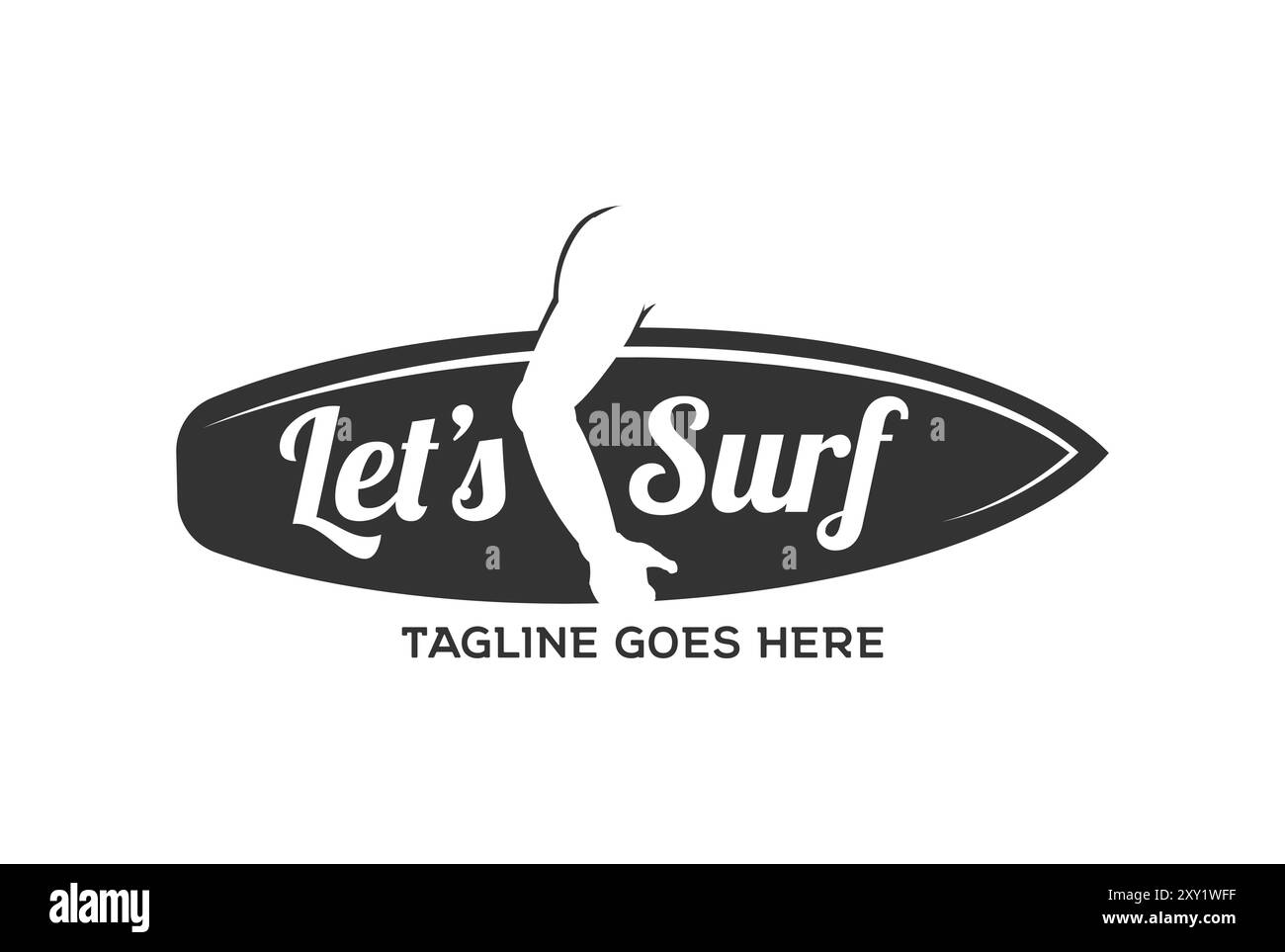 Vintage Hand Hold Surfboard for Surfing Tropical Travel Vacation Logo ...