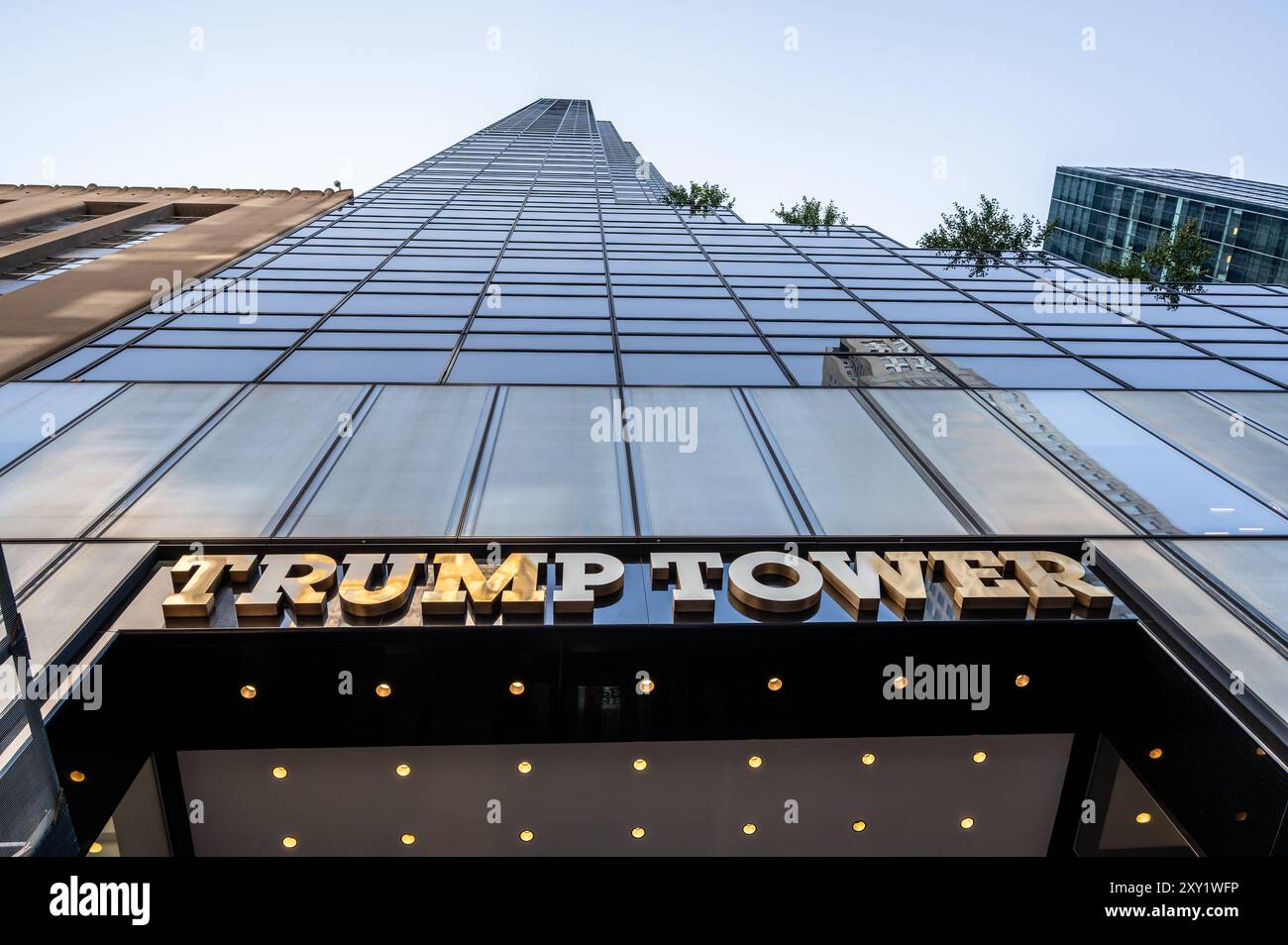New York, NY, USA. August 14, 2024. Iconic shoot of the Trump Tower ...