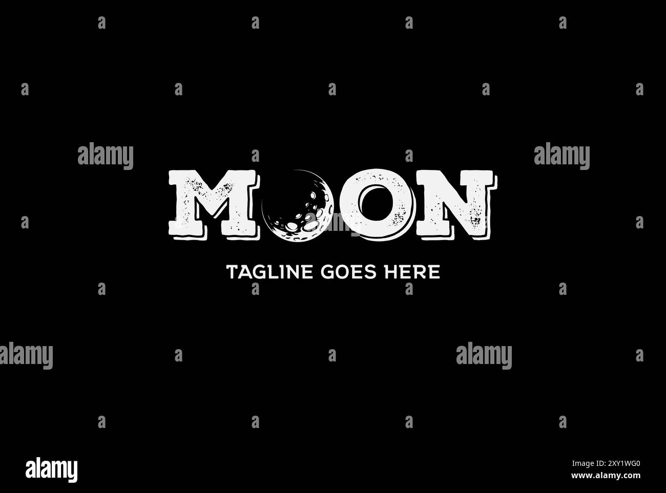 Moon Letter Text Word Font Type Typography Logo Design Vector Stock ...