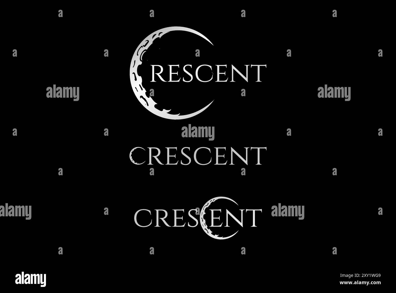 Initial C for Crescent Moon Letter Text Word Font Type Typography Logo ...