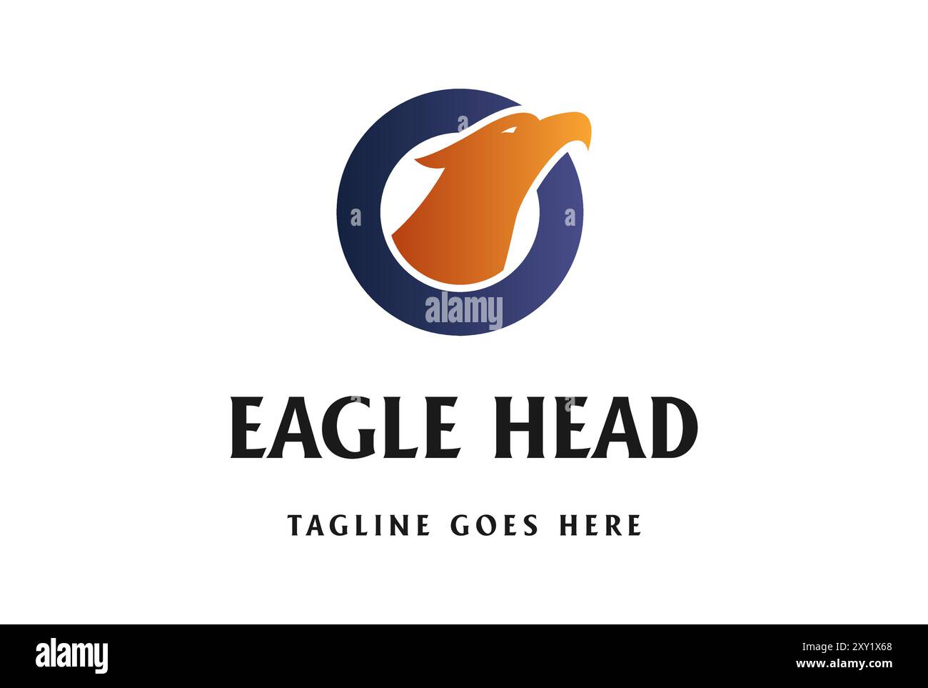 Simple Minimalist Modern Eagle Hawk Falcon Bird Head Logo Design Vector ...