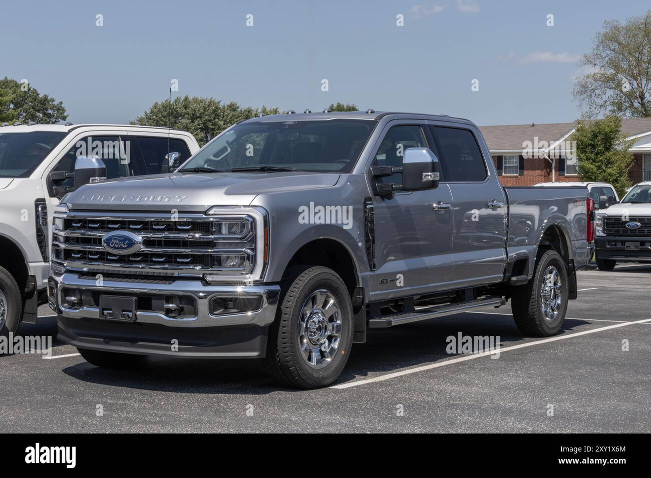Kokomo - August 25, 2024: Ford F-250 SRW 4X4 Crew Cab display at a ...