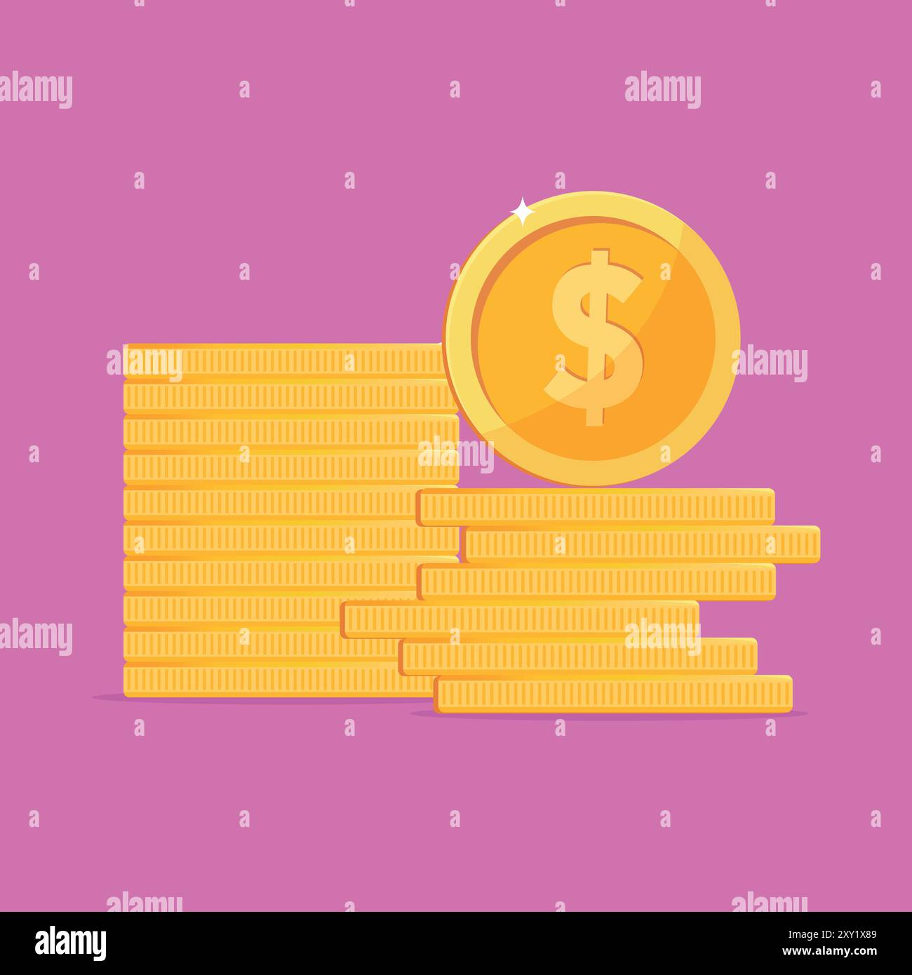 Penny stack Stock Vector Images - Alamy