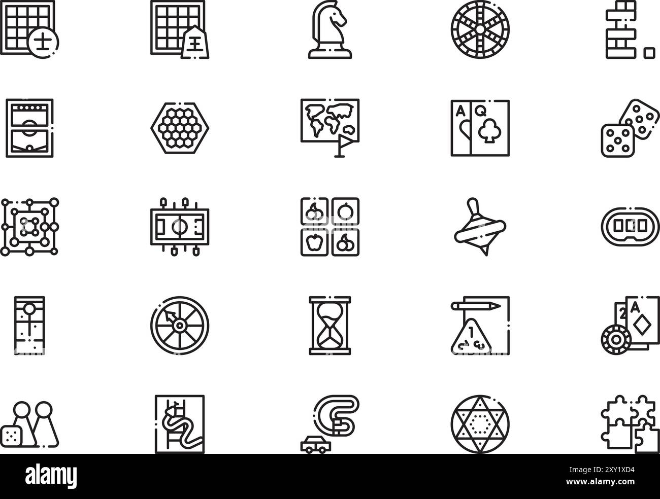 Table games icons collection is a vector illustration with editable ...