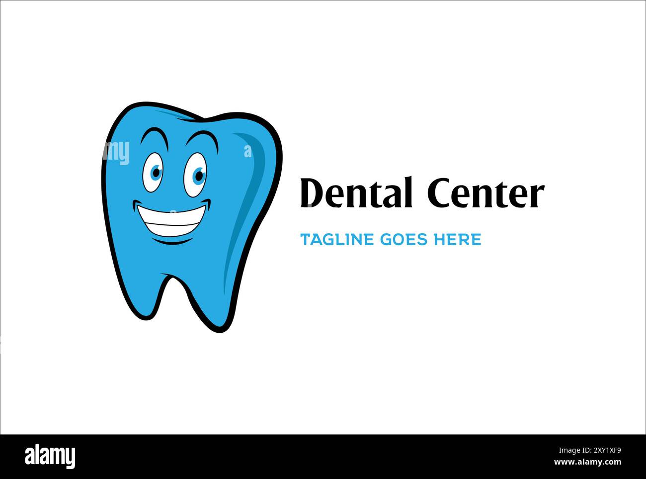 Smile Friendly Blue Tooth Dent Mascot Cartoon Character for Dental ...
