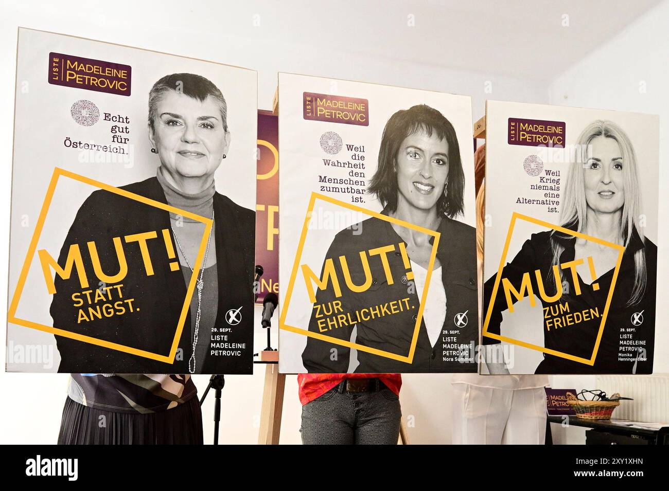 Vienna, Austria. 27th Aug, 2024. Madeleine Petrovic List presents ...