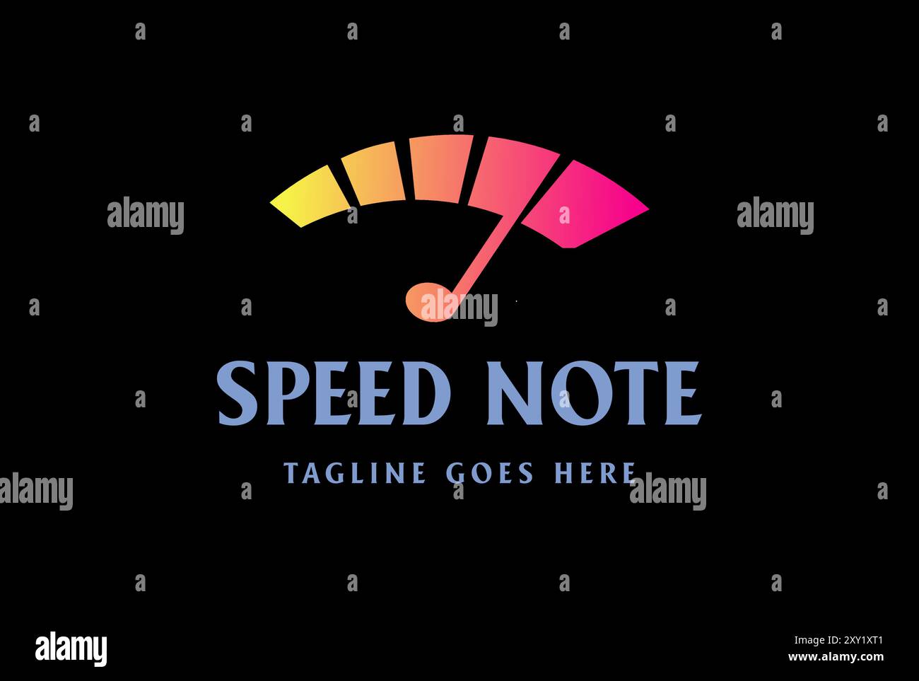 Speedometer Indicator with Music Note for DJ Logo Design Vector Stock ...