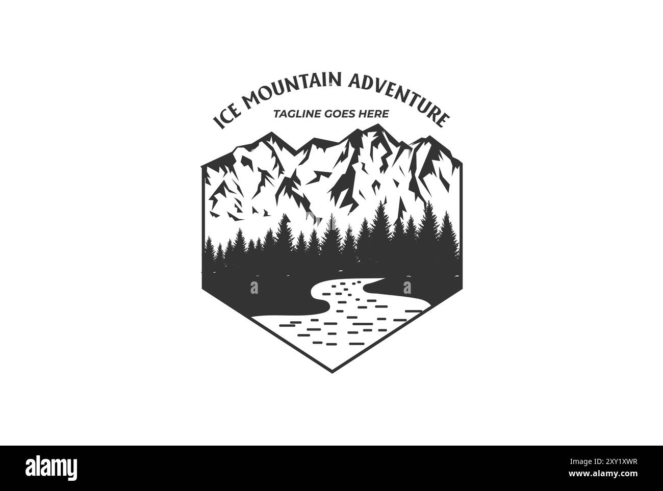 Ice Mountain with Pine Cedar Conifer Evergreen Cypress Larch Fir Trees ...