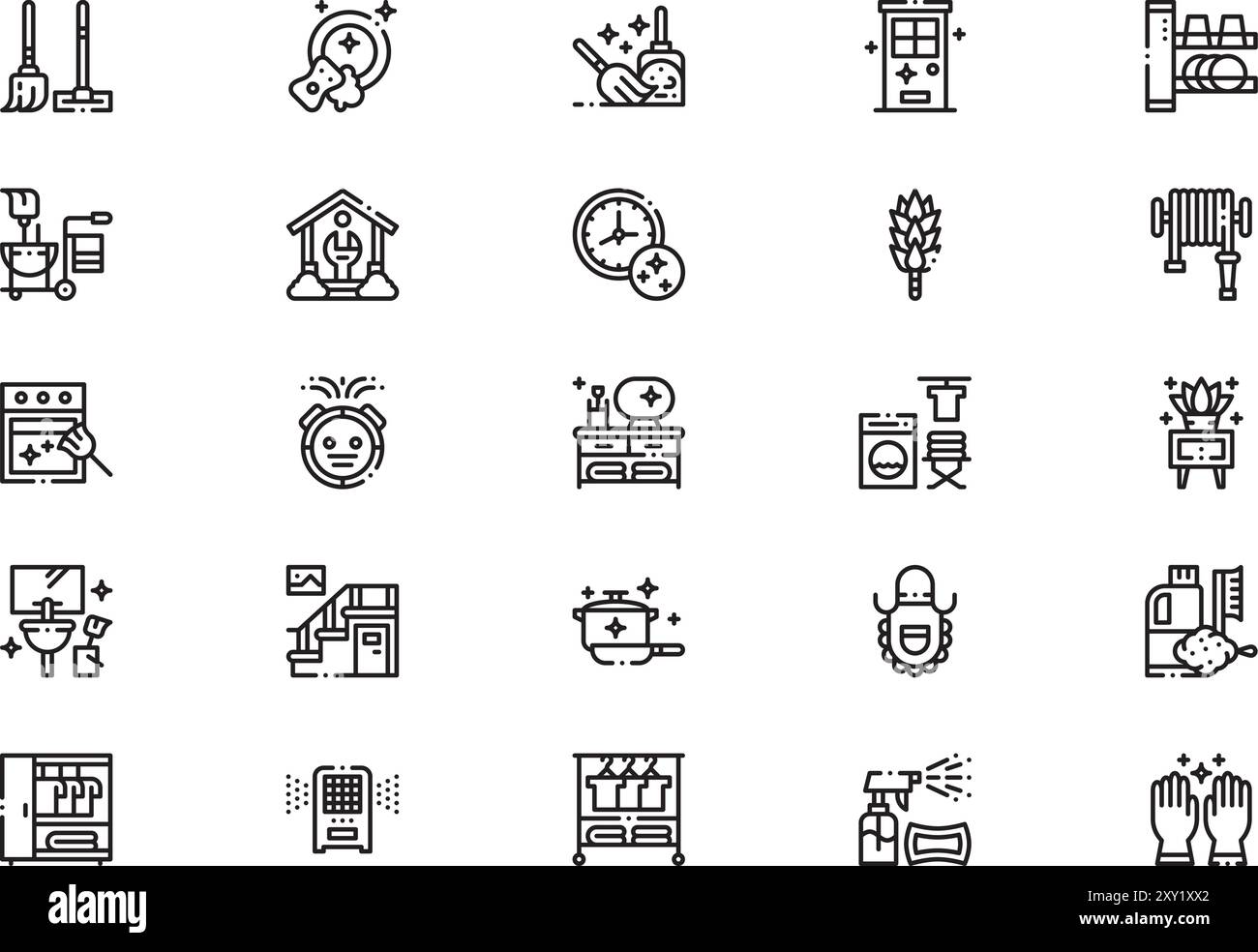 House keeping icons collection is a vector illustration with editable ...