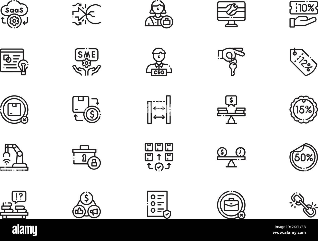 Miscellany business icons collection is a vector illustration with ...