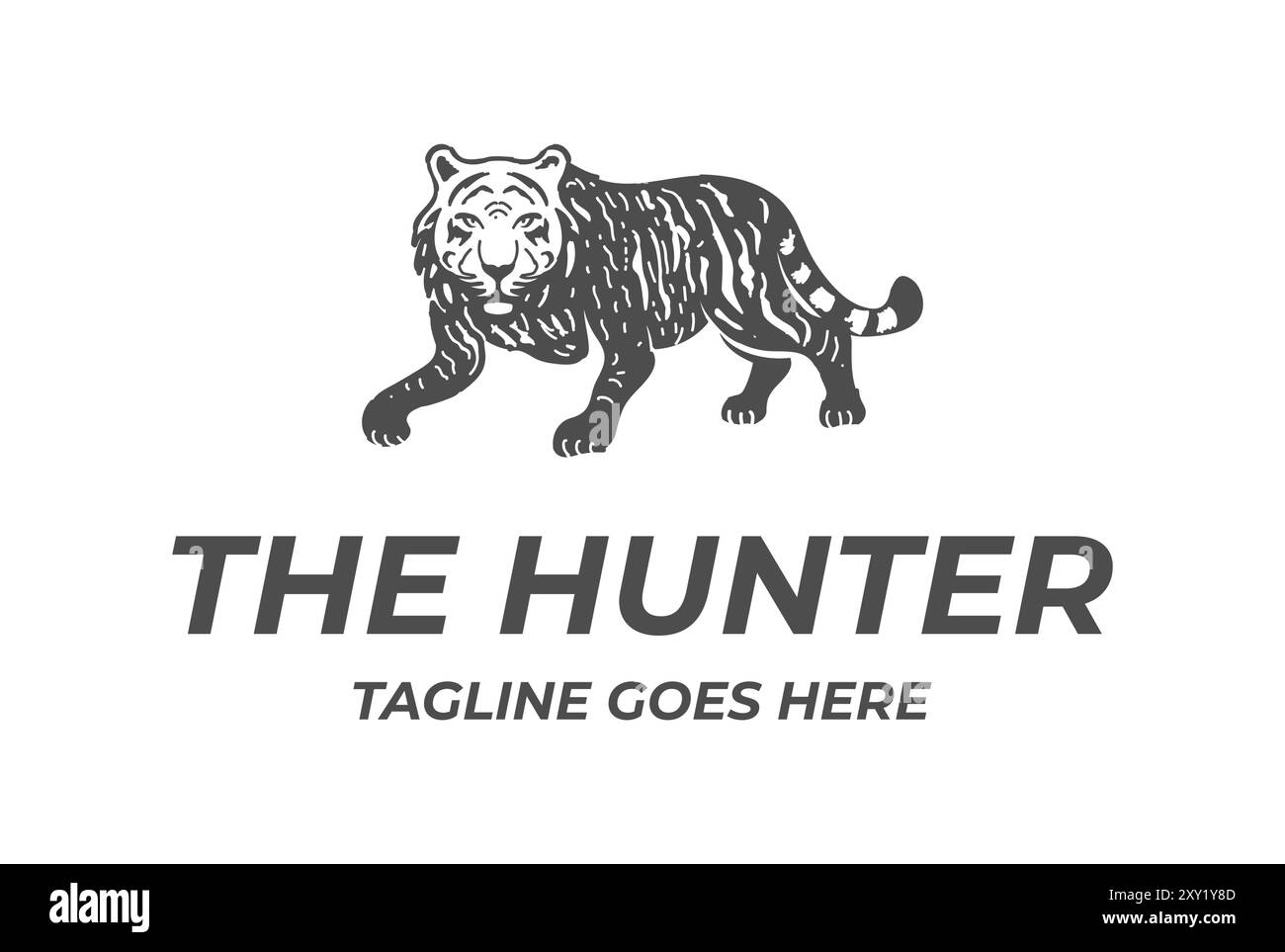 Vintage Retro Tiger Jaguar Leopard Puma Logo Design Vector Stock Vector ...