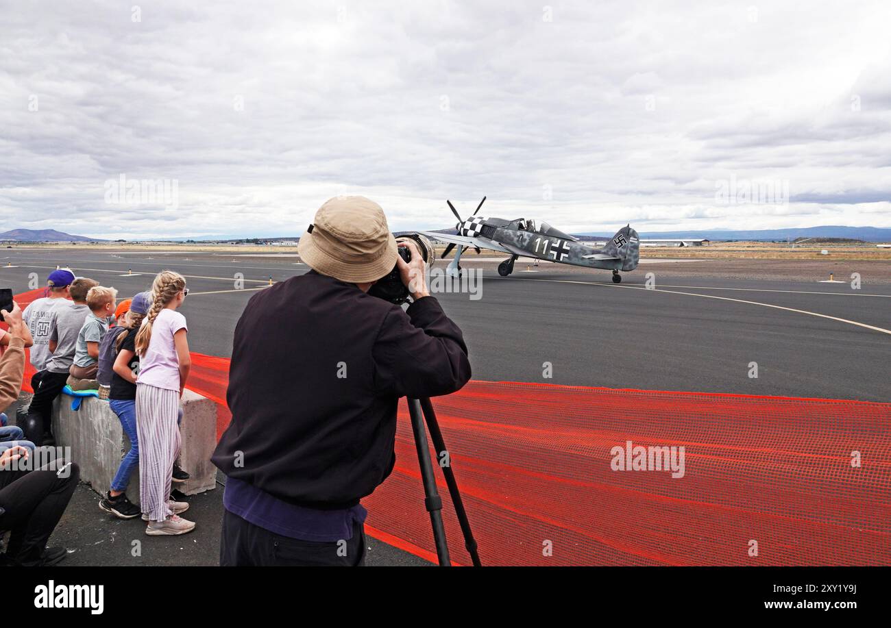 A photographer photographing an original FW 190 Fockewulf German ...