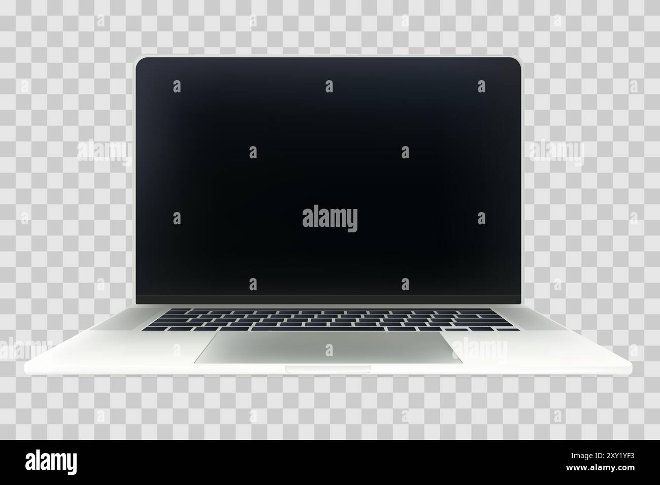 Laptop mockup presentation design template. Vector realistic 3d ...