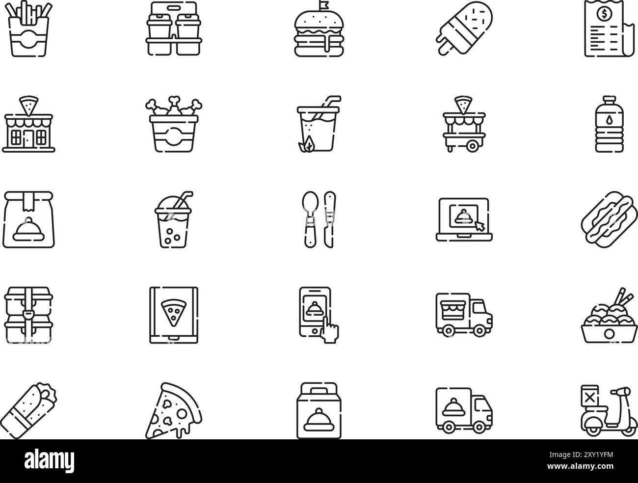 Take away icons collection is a vector illustration with editable ...