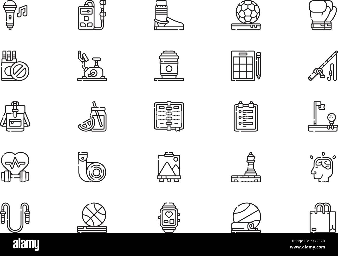 Active lifestyle icons collection is a vector illustration with ...