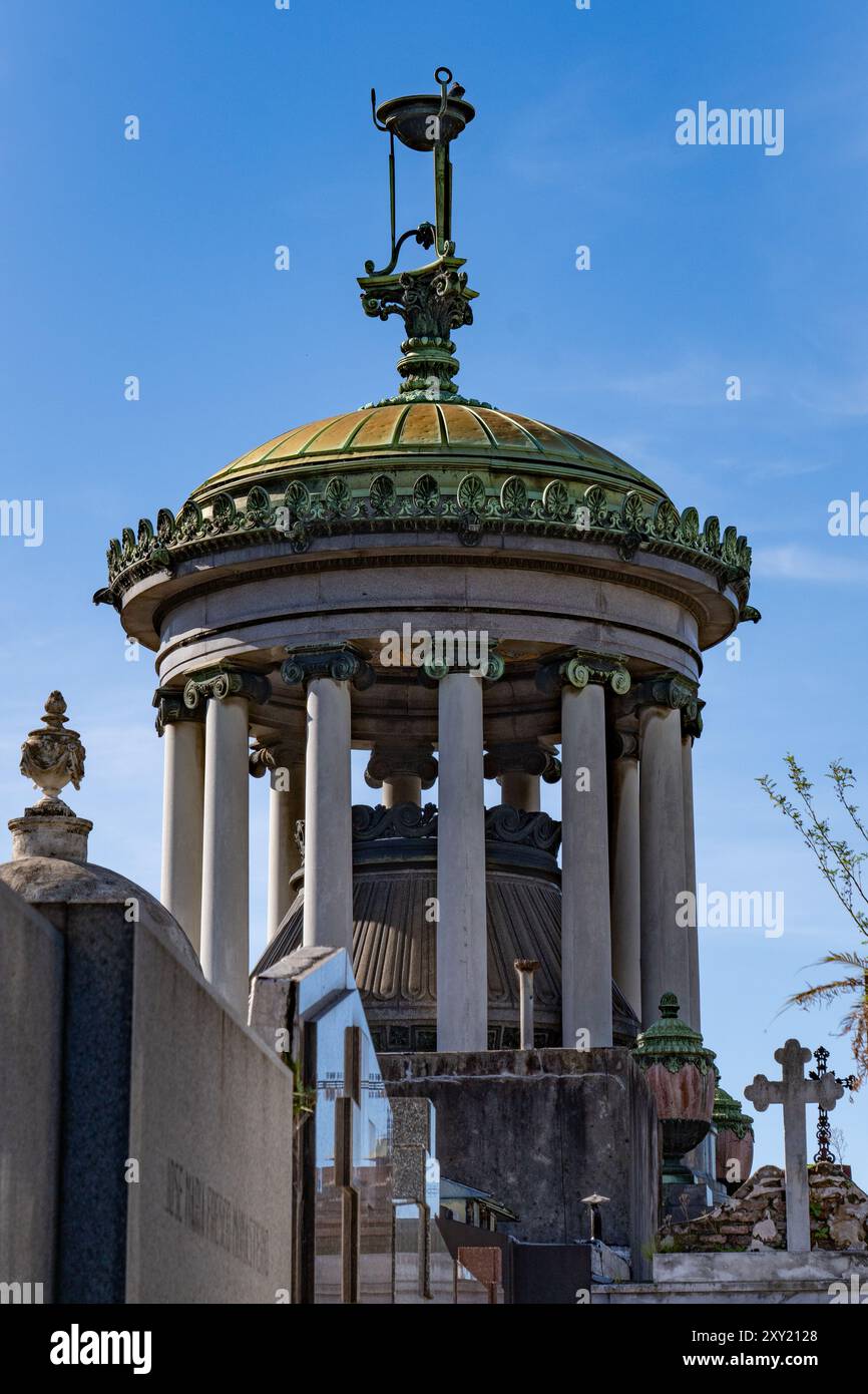 An elaborate rotunda on the mausoleum of Luis Federico Leloir in the ...