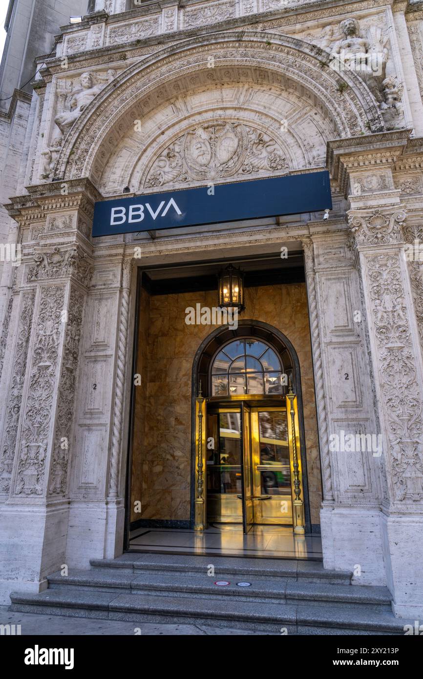 Entrance to the former Banco BBVA Frances headquarters building in San ...