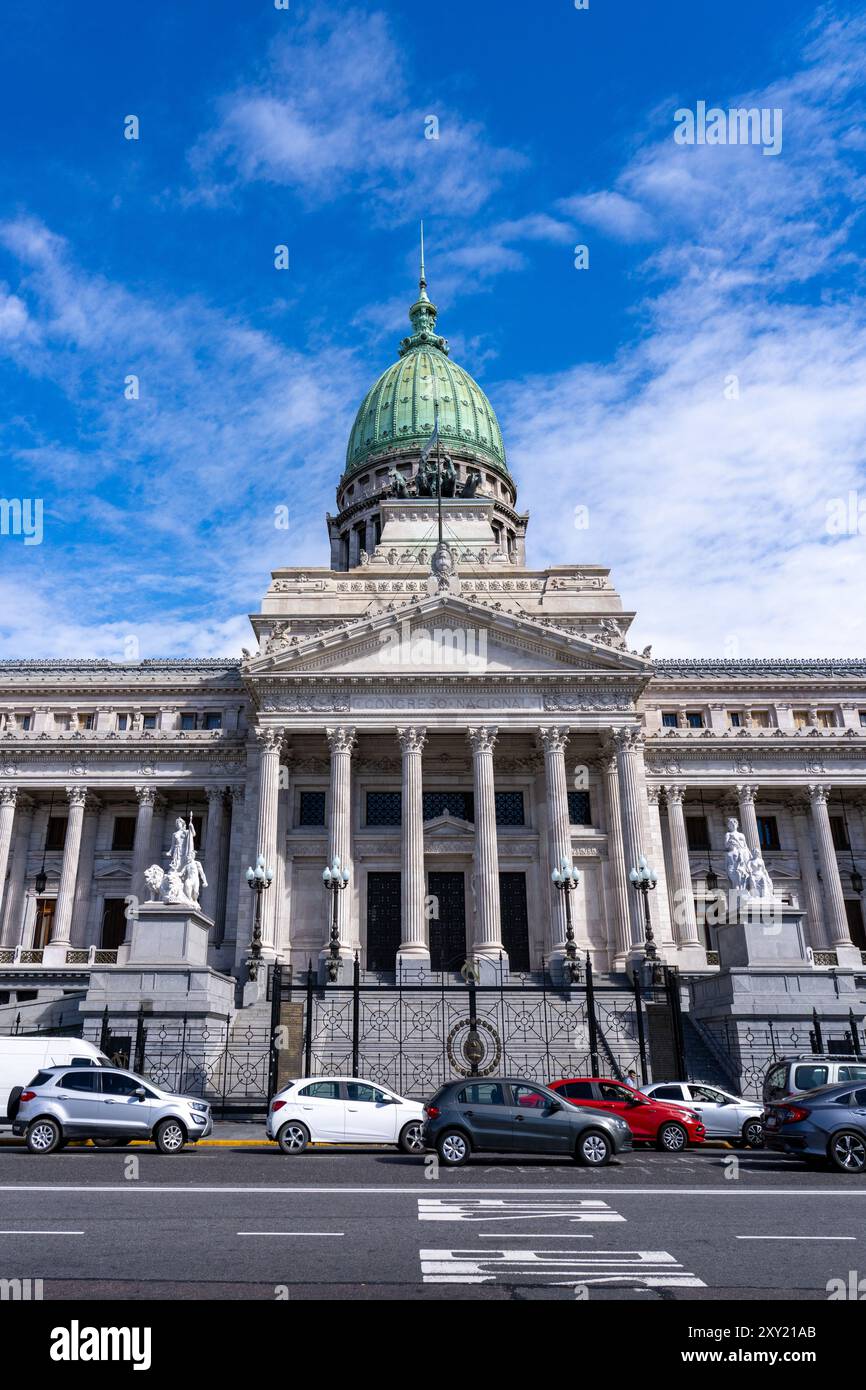 The facade of the Argentine National Congress Building in Buenos Aires ...