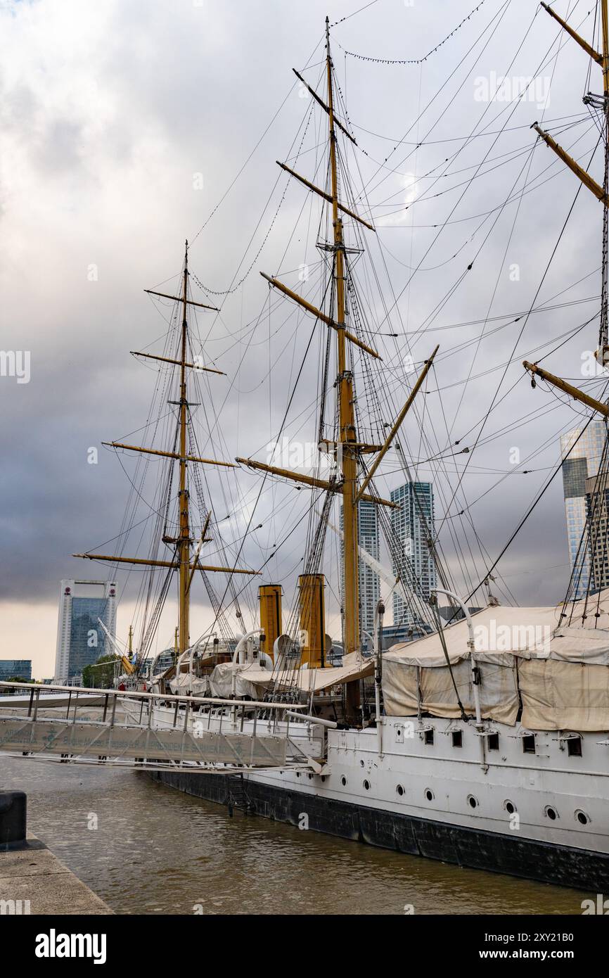 Detail view of the ARA Presidente Sarmiento, a museum ship in Puerto ...