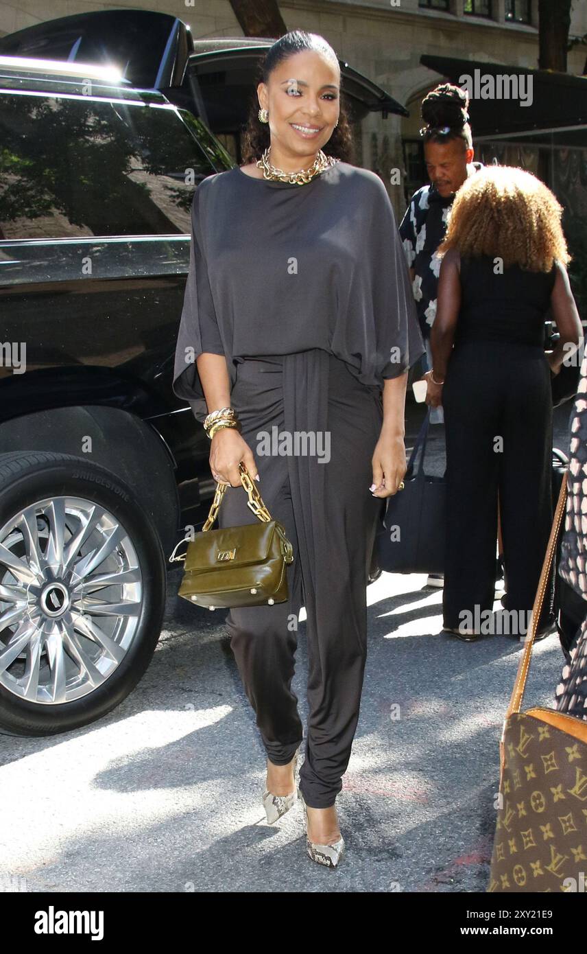 NEW YORK , NY- AUGUST 27: Sanaa Lathan seen arriving at Tamron Hall ...