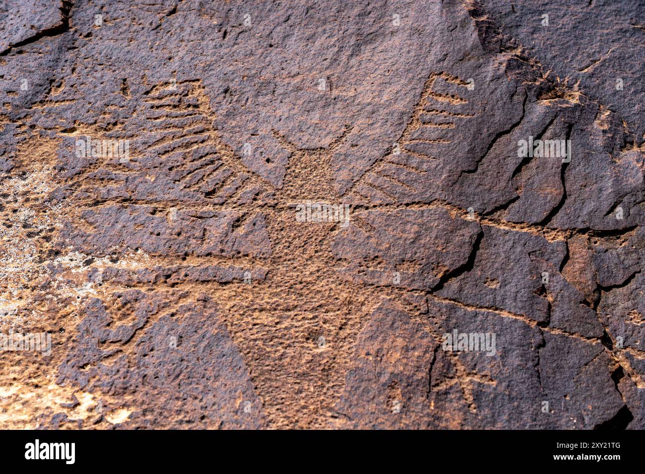 A pre-Hispanic Native American Fremont Culture rock art or petroglyph ...