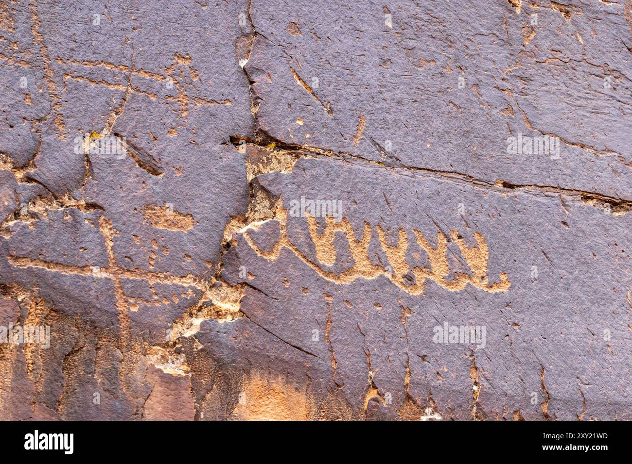 A pre-Hispanic Native American Fremont Culture rock art or petroglyph ...