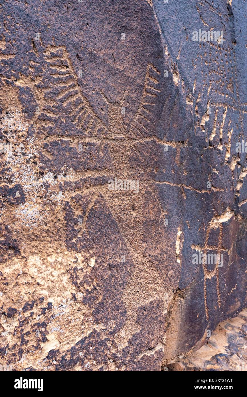 A pre-Hispanic Native American Fremont Culture rock art or petroglyph ...