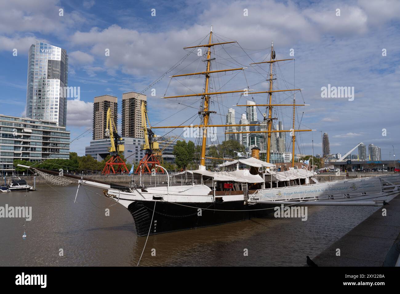 The ARA Uruguay, a museum ship in Puerto Madero in Buenos Aires ...