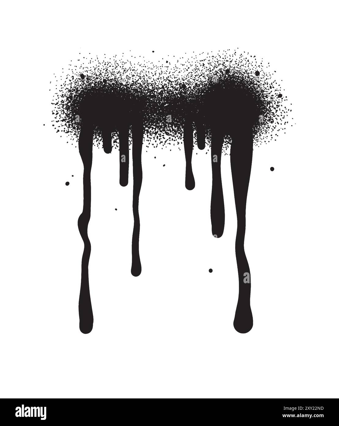 Spray Paint Abstract Vector Elements isolated on White Background ...