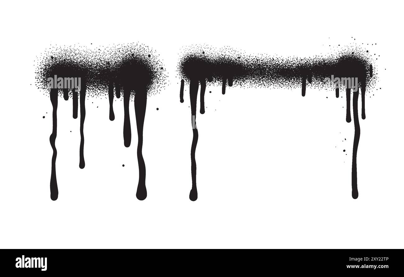 Spray Paint Abstract Vector Elements isolated on White Background ...
