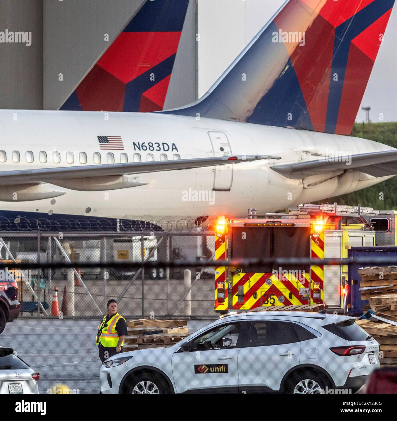 Multiple Atlanta Fire Rescue Department units and police park outside a ...