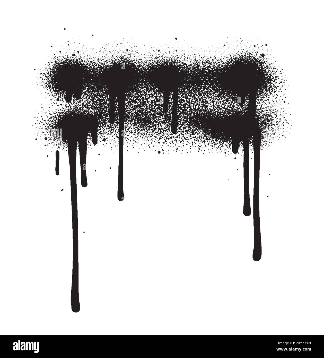 Spray Paint Abstract Vector Elements isolated on White Background ...