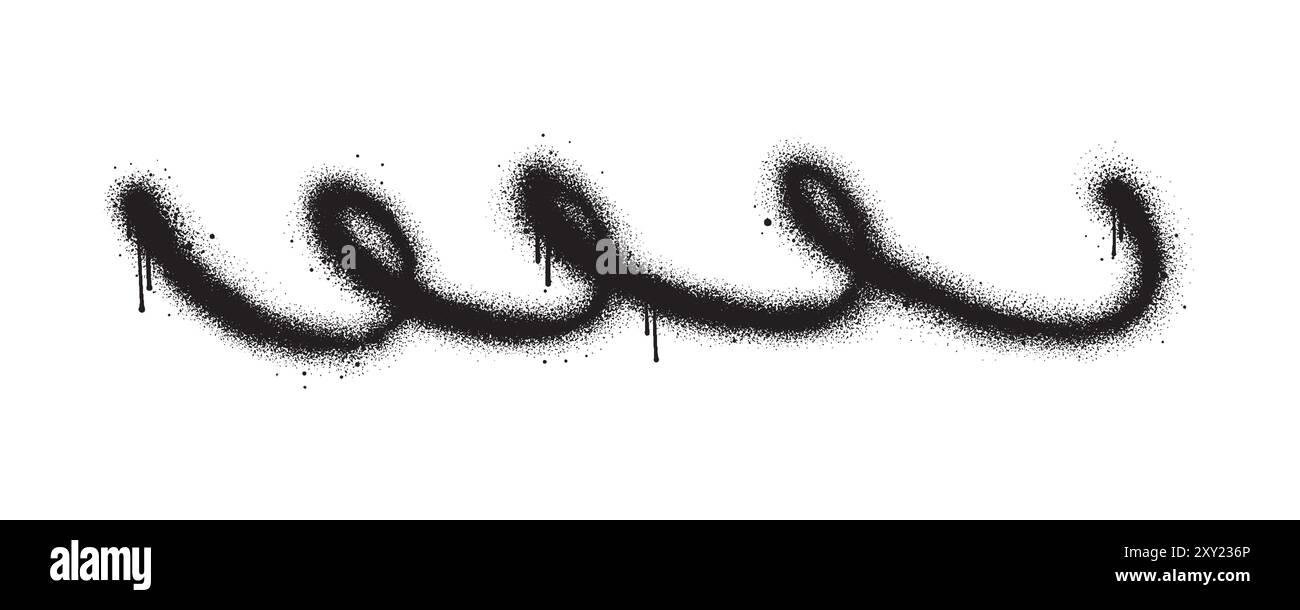 Spray Paint Abstract Vector Elements isolated on White Background ...