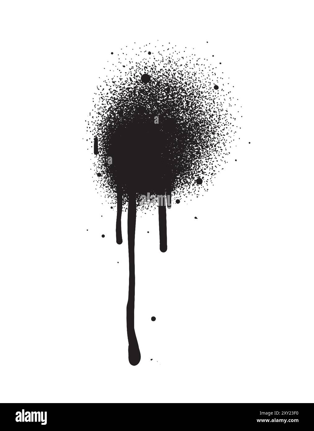 Spray Paint Abstract Vector Elements isolated on White Background ...