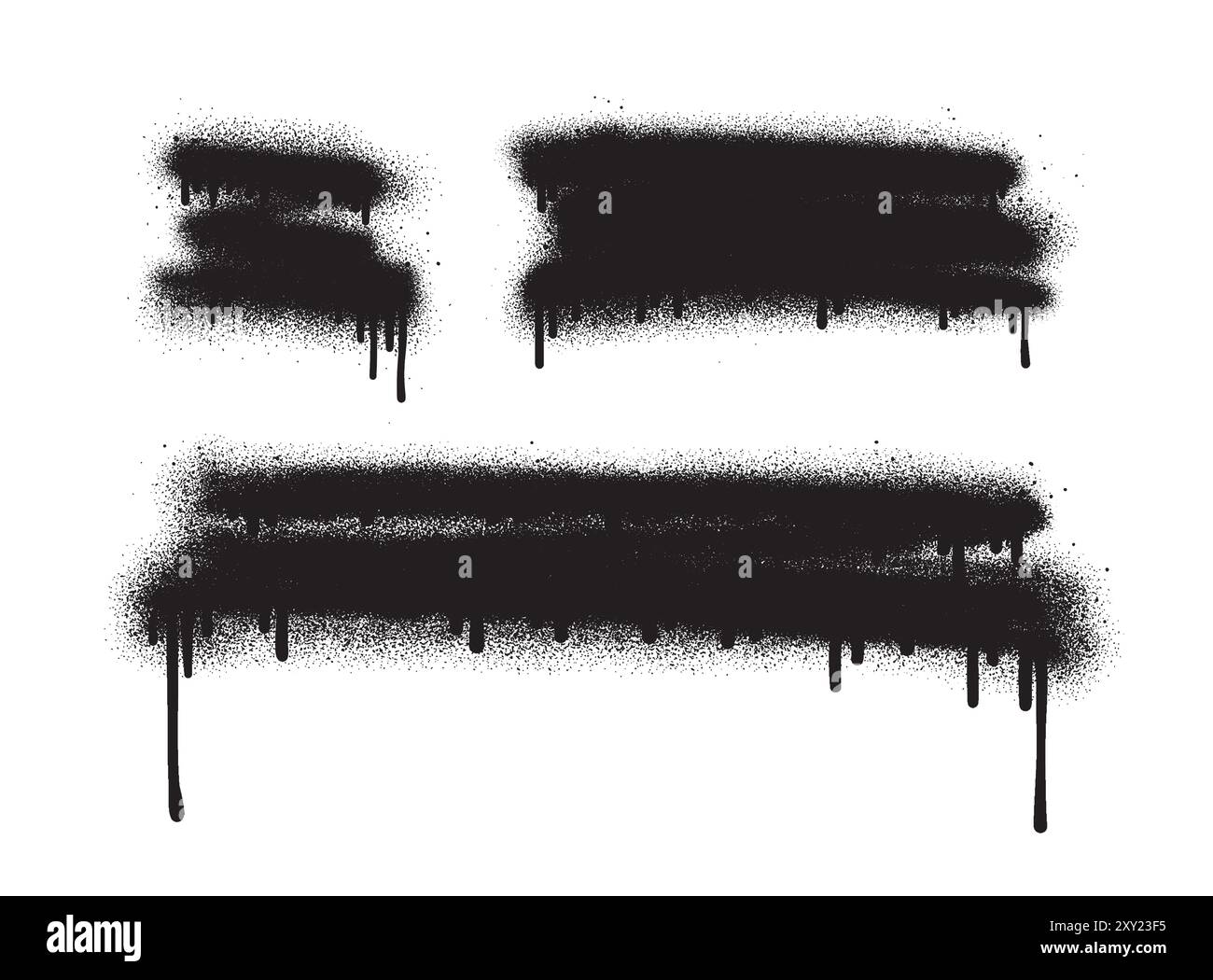 Spray Paint Abstract Vector Elements isolated on White Background ...