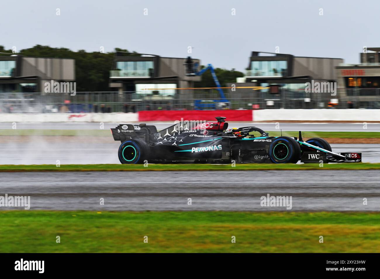Esteban Gutiérrez, pilots the ex Lewis Hamilton 2021 Mercedes-AMG F1 ...