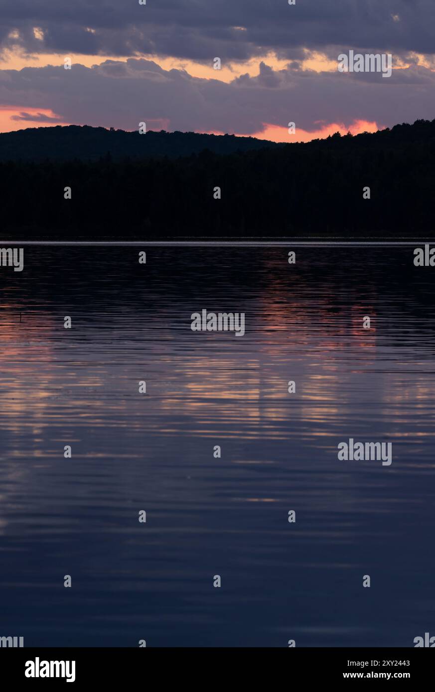 Beautiful sunset over water in Algonquin Park Ontario Stock Photo - Alamy