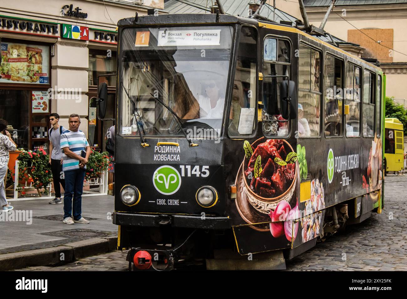 Lviv, Ukraine, August 27, 2024 Lviv tram continues to operate while the ...
