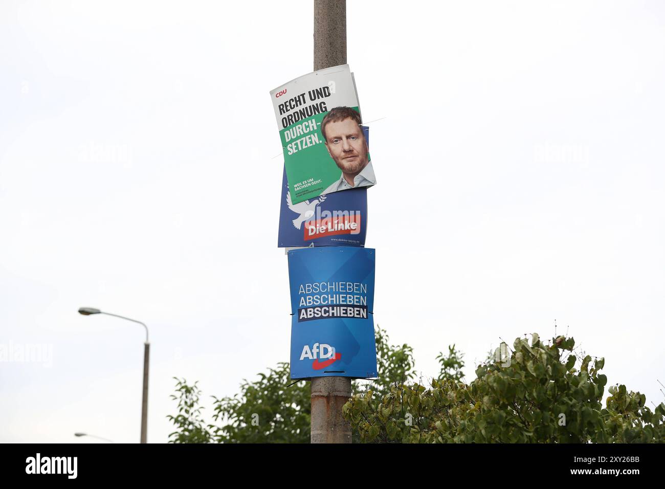 25.08.2024, xtgx, Symbolfotos Wahlkampf zur Landtagswahl 2024 in ...