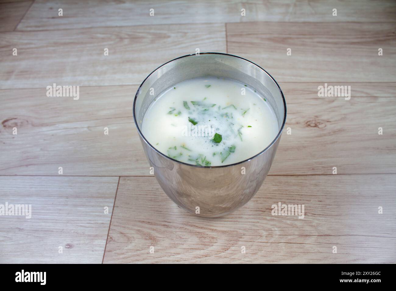 Indian style summer drink masala chach or raita made from buttermilk ...