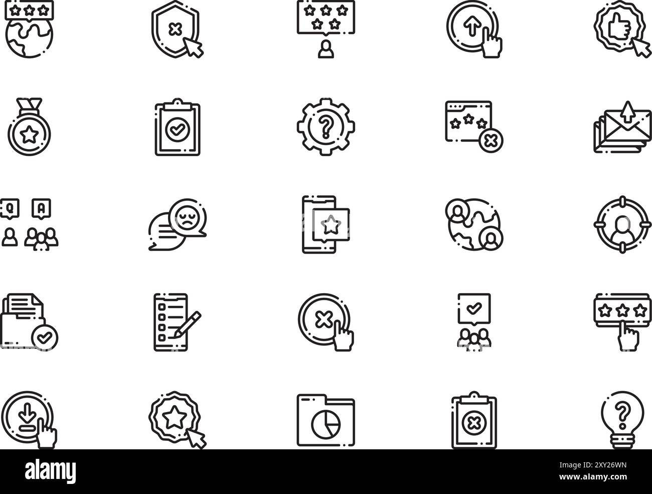 Survey icons collection is a vector illustration with editable stroke ...
